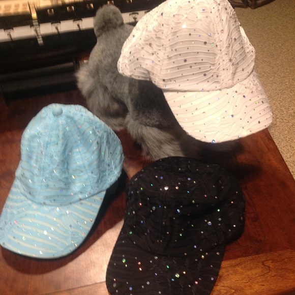 Accessories | 3 New Crystal Adjustable Caps | Poshmark